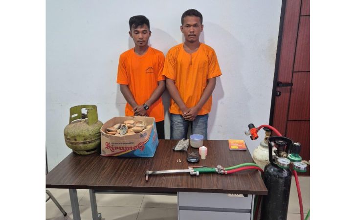 Dua Penambang Emas Ilegal Ditangkap di Kuansing, Logam dan Merkuri Disita Polisi