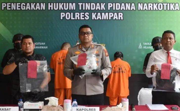 Residivis dan Rekannya Ditangkap Bawa 1 Kg Sabu di Kampar