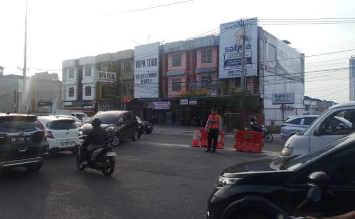 U-turn di Depan Masjid Raudhatul Jannah Kembali Dibuka Dishub Pekanbaru